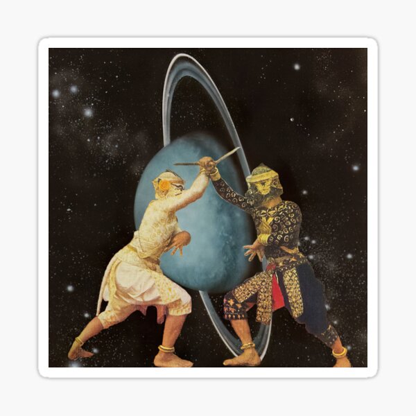 "Ancient Outer Space Duel" Sticker for Sale by Dweeb3 | Redbubble