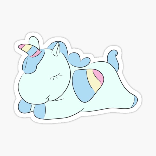 "Lovely blue unicorn" Sticker for Sale by Bella510 | Redbubble