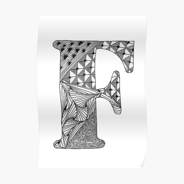 "Big Block Letter F" Poster for Sale by mikilevran | Redbubble