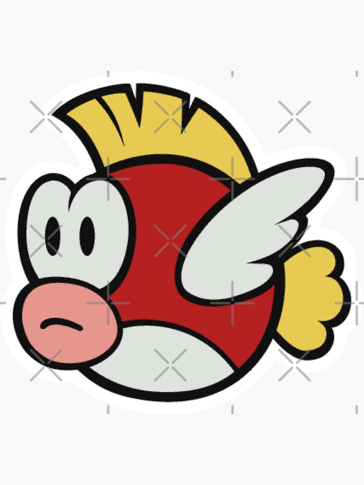 "Paper Cheep-Cheep" Sticker for Sale by The Sprite Guy | Redbubble
