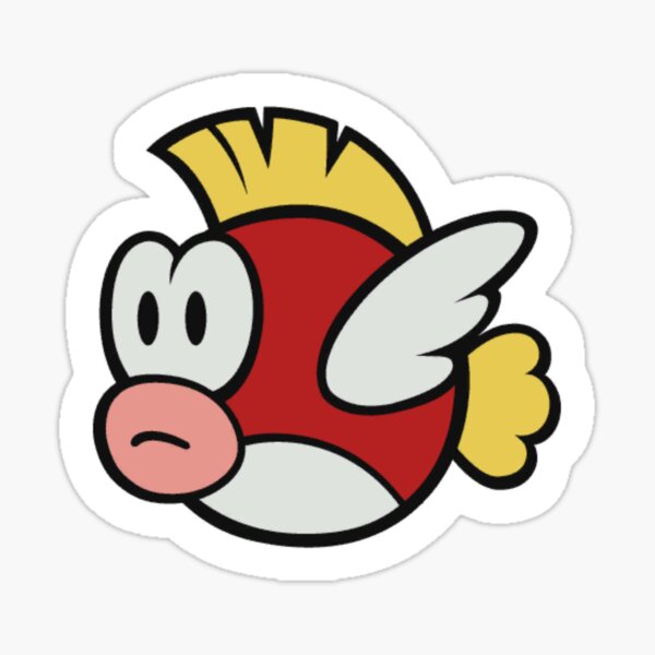 "Paper Cheep-Cheep" Sticker for Sale by SpriteGuy95 | Redbubble