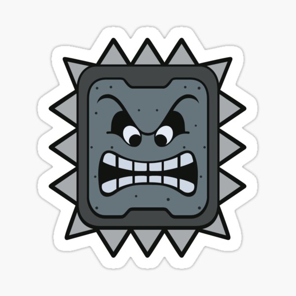 "Paper Thwomp" Sticker by SpriteGuy95 | Redbubble