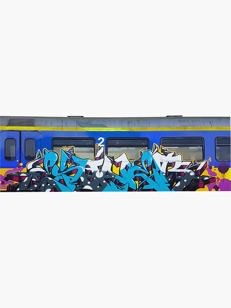 " TRAIN GRAFFITI BY ESONER" Sticker by GraffitiBomberZ | Redbubble