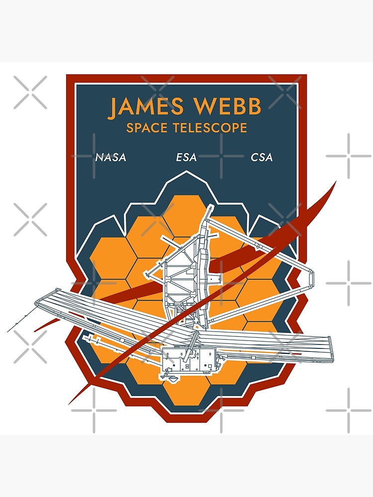 "James Webb Space Telescope. NASA ESA CSA. Commemorative Badge" Art ...