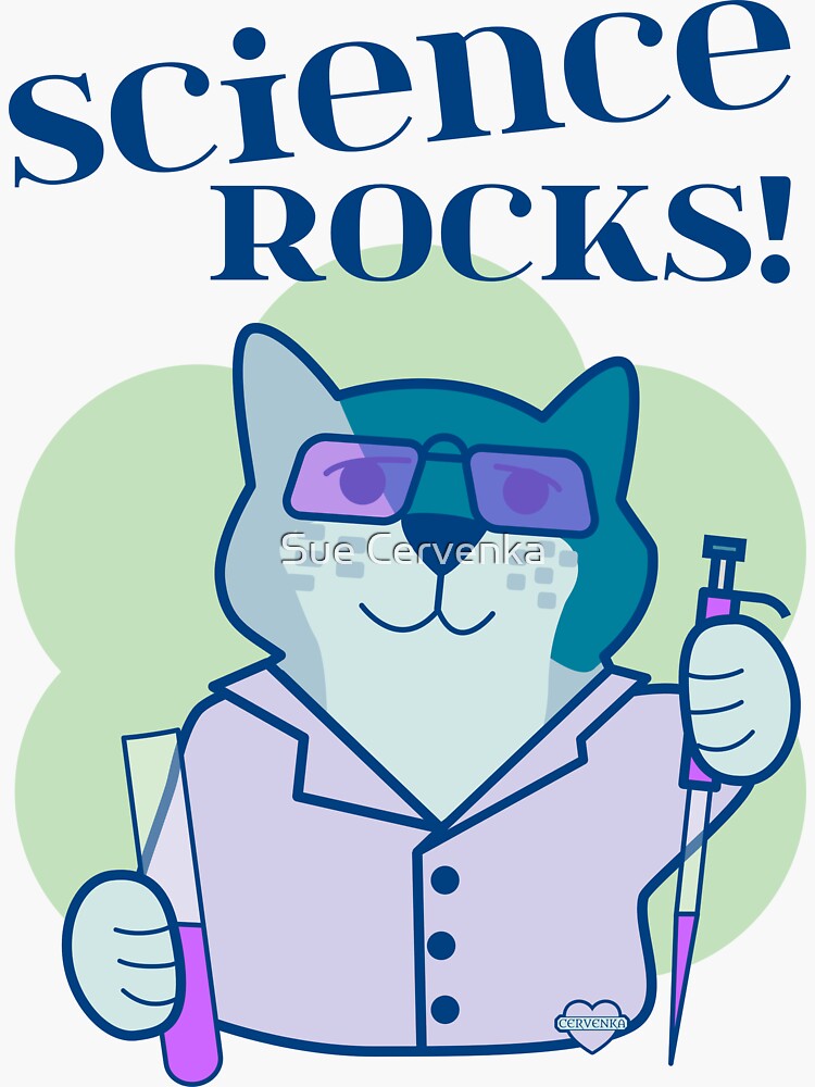 "Science Rocks" Sticker for Sale by SueCervenka | Redbubble