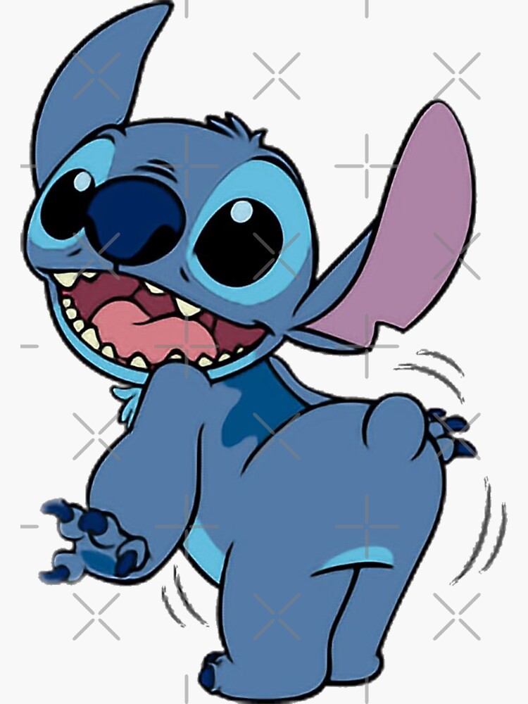 "Stitch twerking" Sticker for Sale by happy-the-red | Redbubble