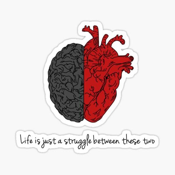 "Life is just a struggle between these two" Sticker for Sale by YOME ...
