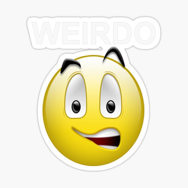 "Weirdo Emoji Funny Novelty Design" Sticker for Sale by lmaoshop ...