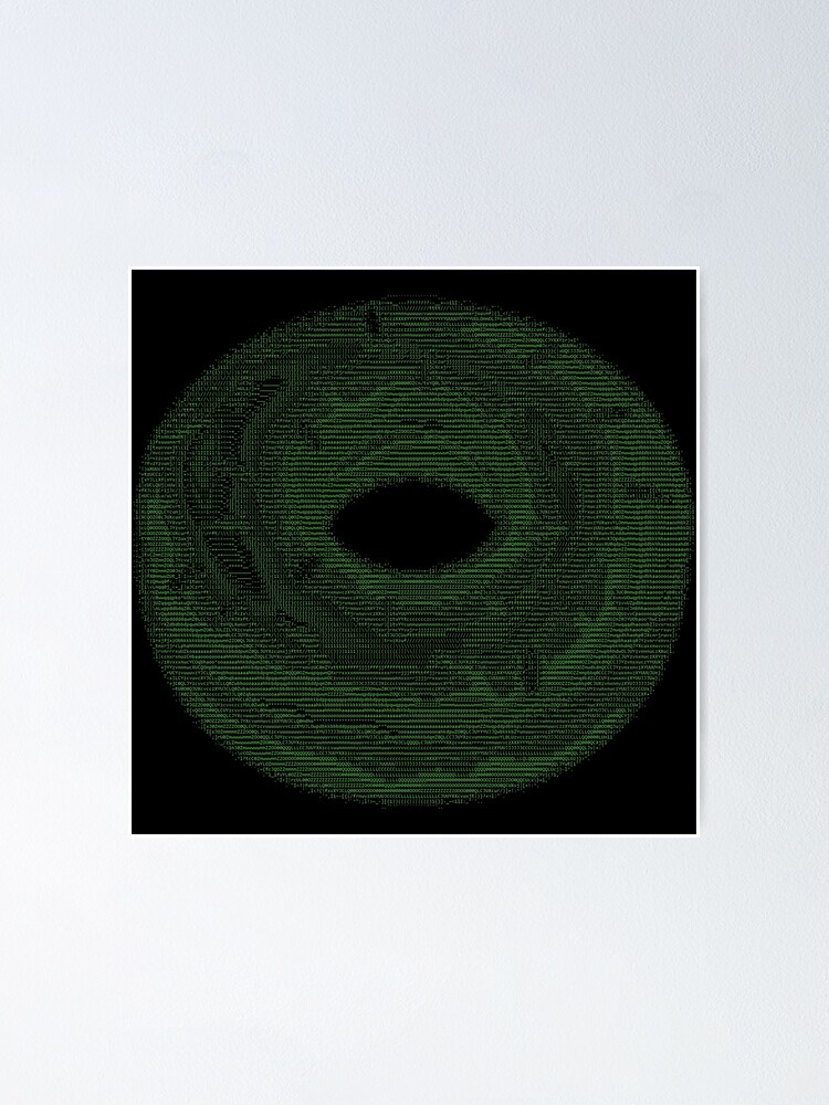"Doughnut emoji Ascii Art" Poster for Sale by typo-n-quotes | Redbubble