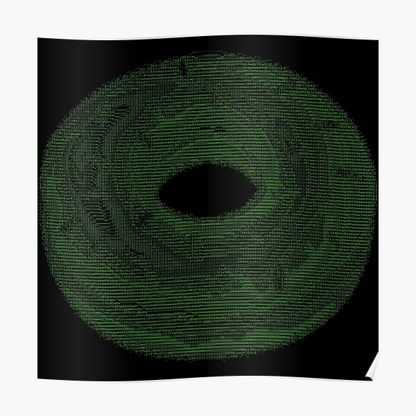 "Doughnut emoji Ascii Art" Poster for Sale by typo-n-quotes | Redbubble