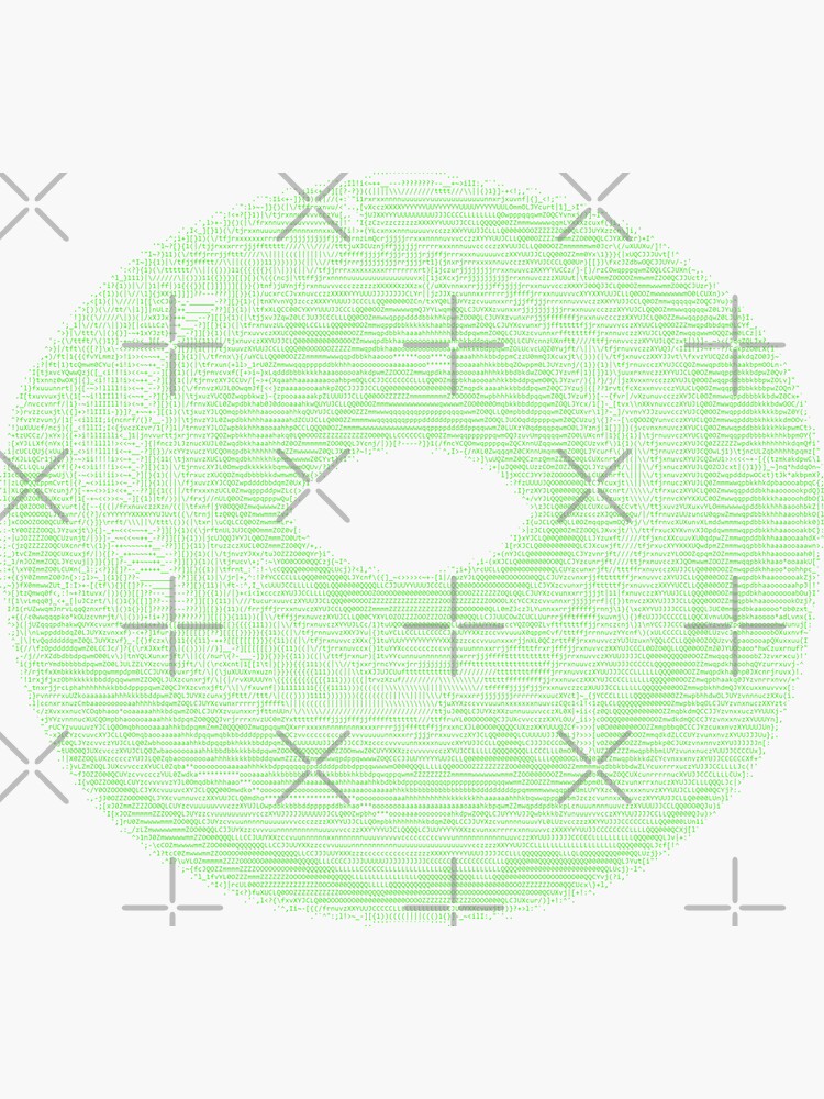 Pegatina «Donut emoji Arte Ascii» de typo-n-quotes | Redbubble