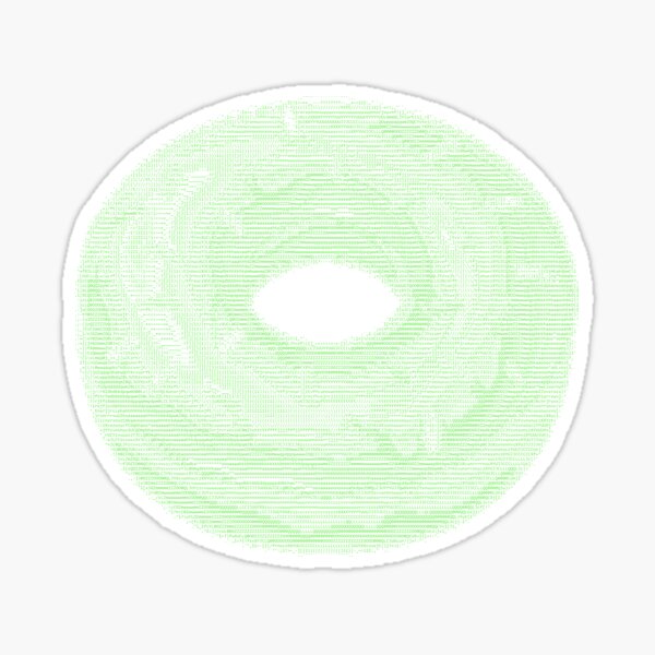 Pegatina «Donut emoji Arte Ascii» de typo-n-quotes | Redbubble