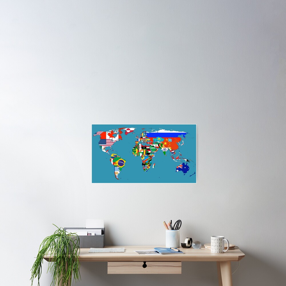 "World Map With Countries" Poster by mo91 | Redbubble