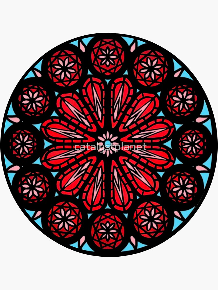 "The OA Inspired Rose Window Design" Sticker for Sale by catalystplanet ...