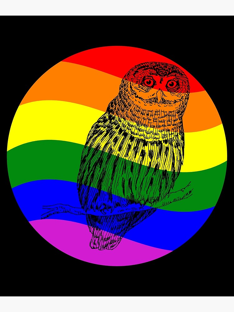 Lgbtq Pride Owls Poster For Sale By Pride Arts Redbubble