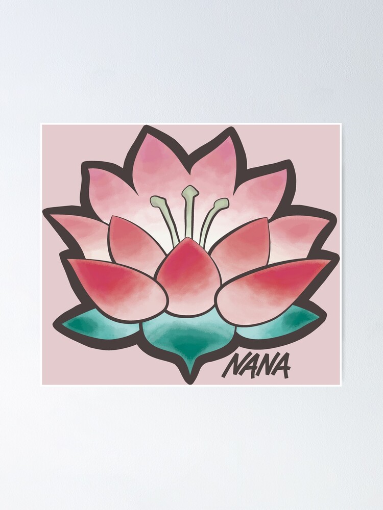 "NANA Ren Lotus Flower Tattoo" Poster for Sale by Blank-Infinity ...
