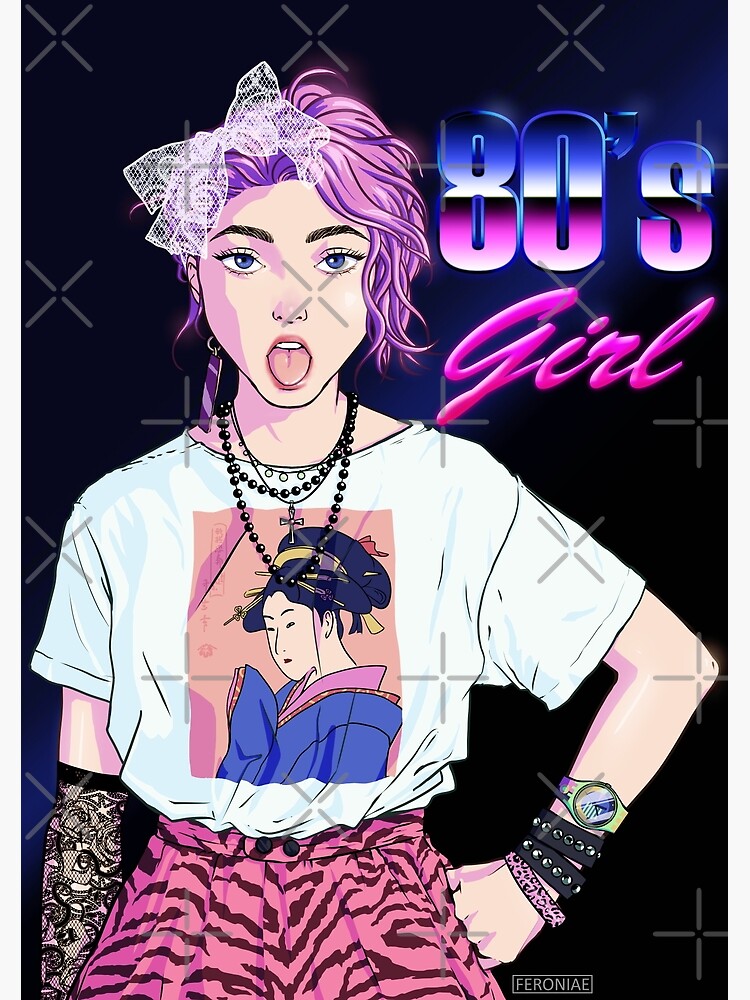 "80s Girl" Poster for Sale by Feroniae | Redbubble