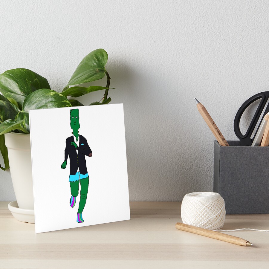 "Frankenstein running with shoes" Art Board Print by Floobr01 | Redbubble
