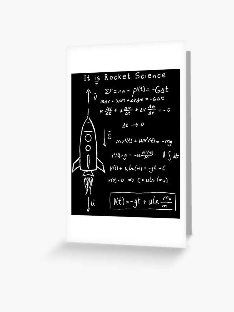 "Astrophysics Rocket Aerospace Science Art" Greeting Card for Sale by ...