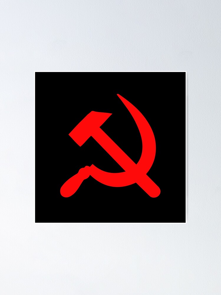 "Red Hammer & Sickle STICKER " Poster for Sale by MEDARTSTORE | Redbubble