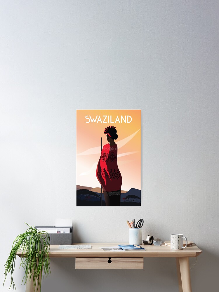 "Swaziland africa travel poster" Poster for Sale by Omar Escalante ...