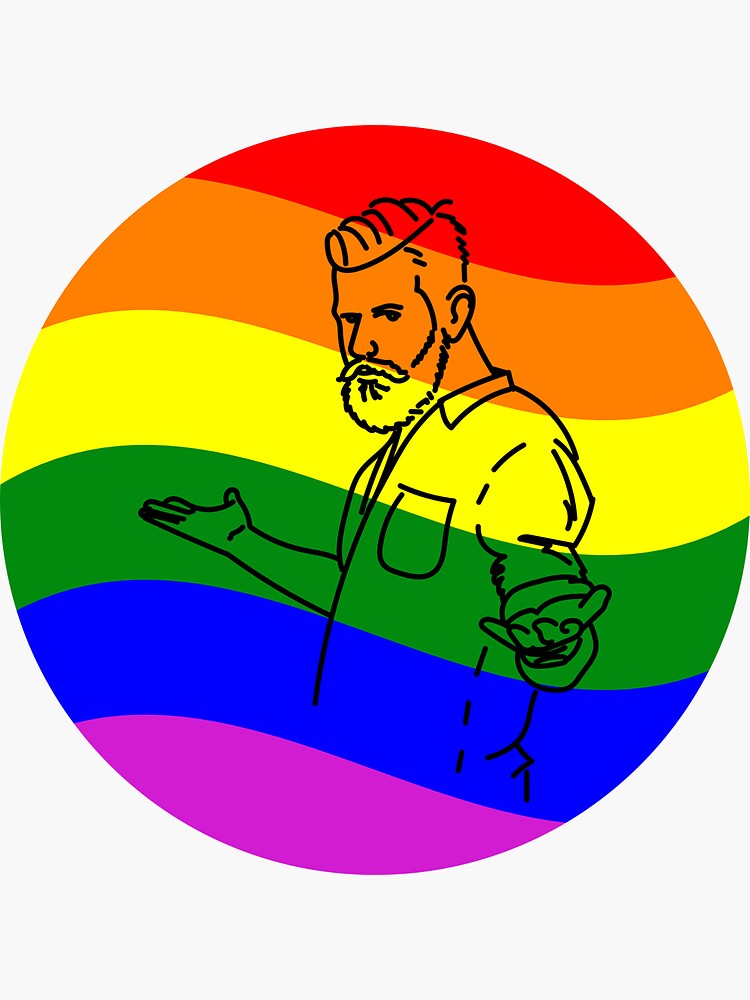 "LGBTQ PRIDE - Man" Sticker for Sale by Pride-Arts | Redbubble