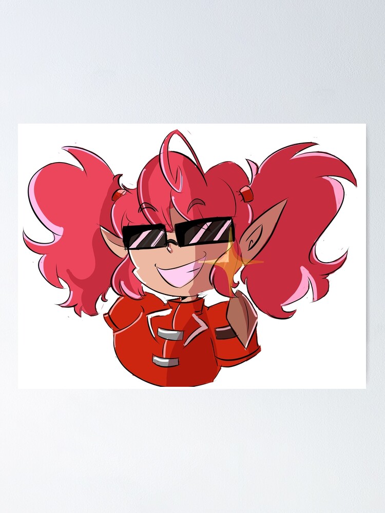 "Lea sticker! A Hironinja117 emote!" Poster for Sale by Magescauldron ...