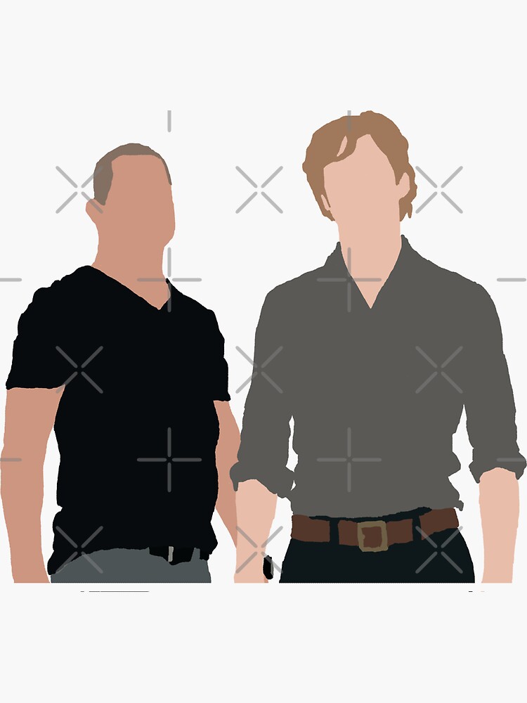 "MacGyver and Dalton" Sticker for Sale by SJBrooks | Redbubble