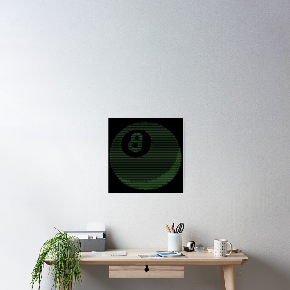 "8 ball emoji Ascii Art" Poster for Sale by typo-n-quotes | Redbubble