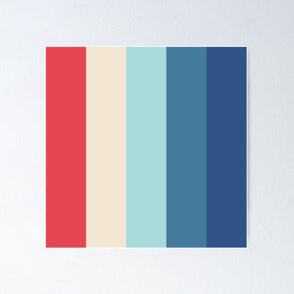 "Retro 80s color palettes minimalist colorful stripes" Poster for Sale ...