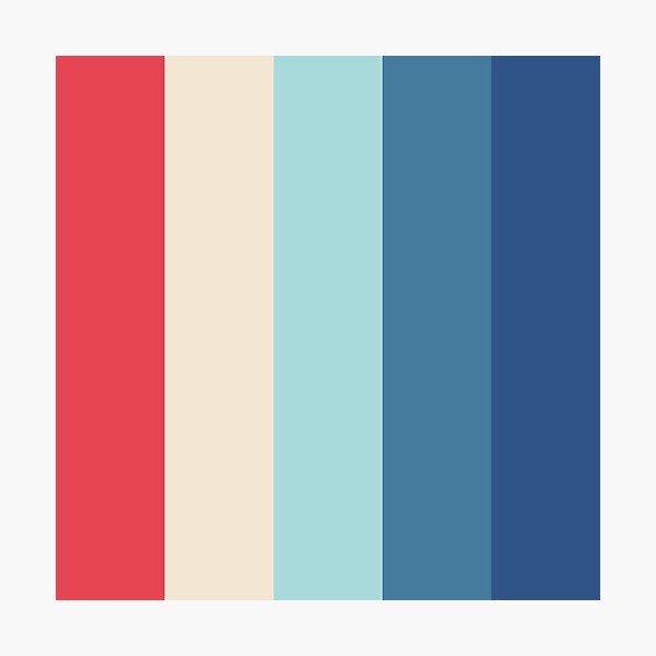 "Retro 80s color palettes minimalist colorful stripes" Photographic ...
