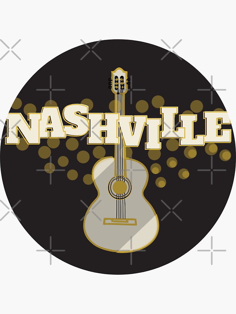 "Nashville - Round Sticker 1" Sticker for Sale by DerickQuince | Redbubble