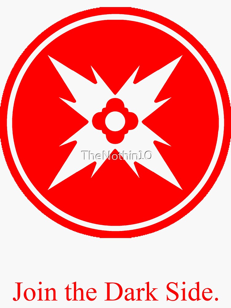 "Dark Side Red Symbol" Sticker by TheNothin10 | Redbubble