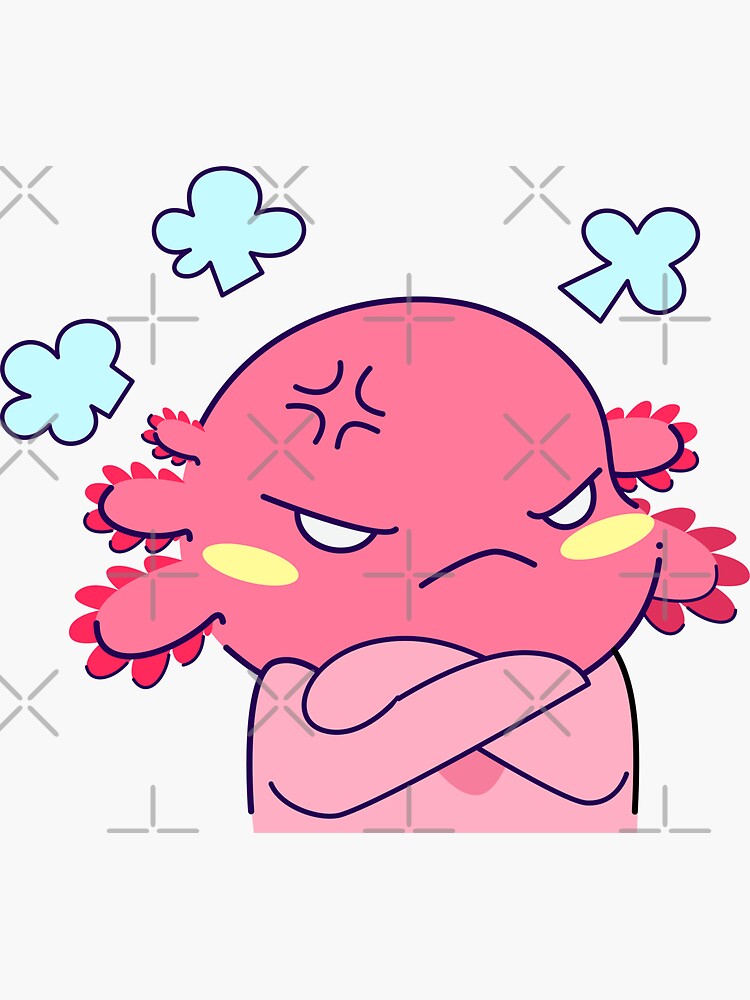 "Mad Axolotl" Sticker for Sale by mekki-tees | Redbubble