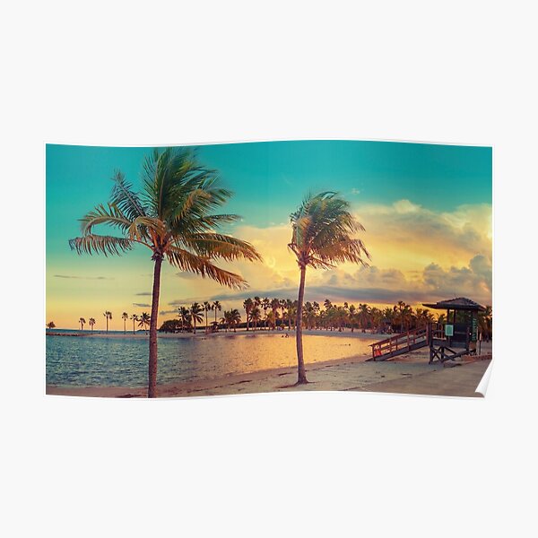 "Miami beach" Poster by Isch | Redbubble