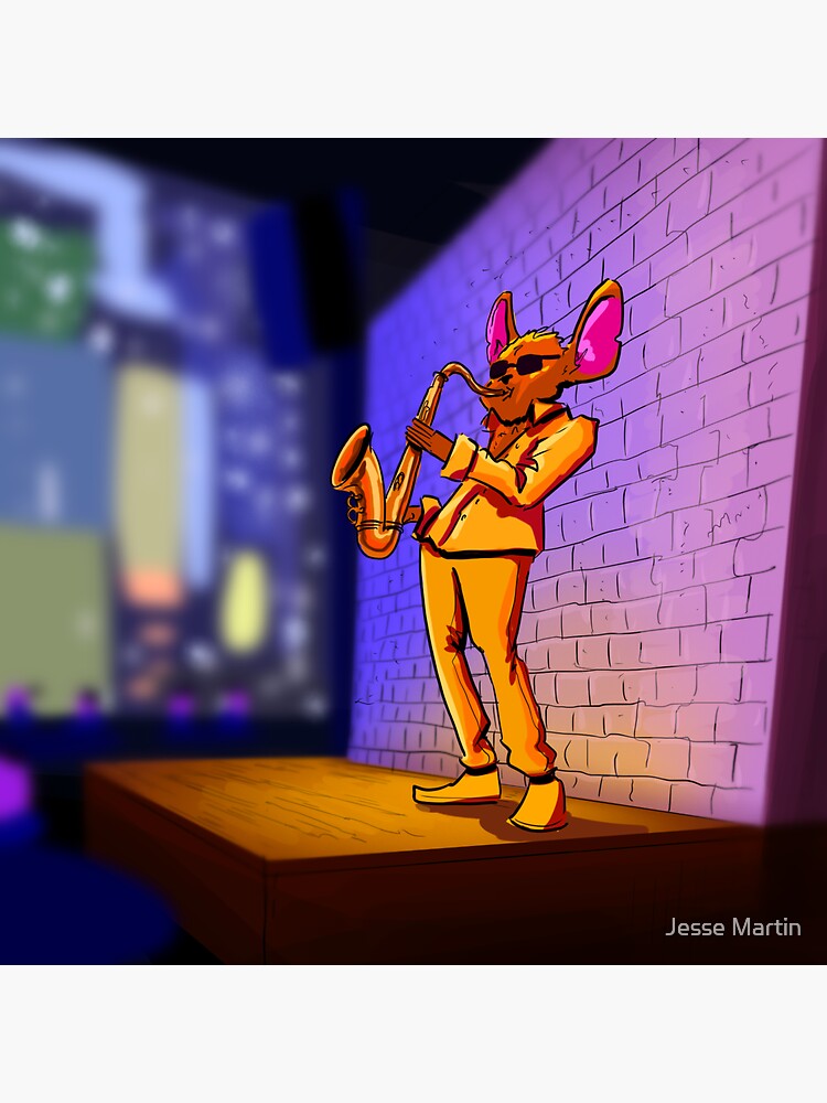 "Mouse playing Jazz" Sticker for Sale by jessemartin402 | Redbubble