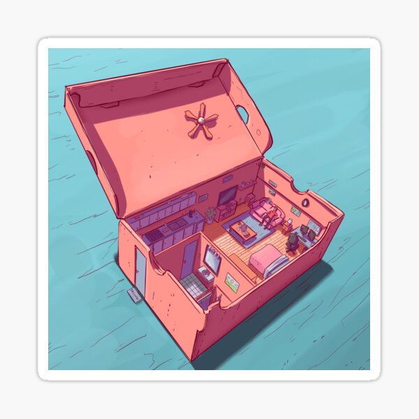 "Shoebox Apartment " Sticker for Sale by Jesse Martin | Redbubble