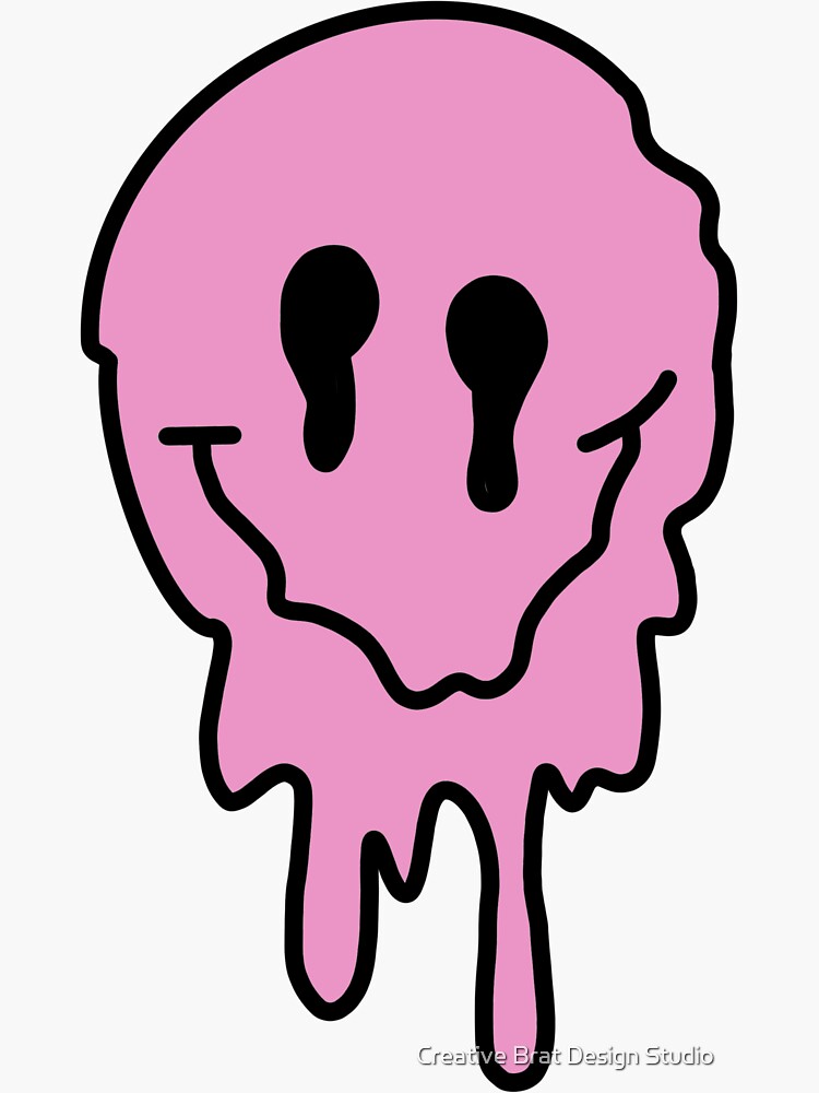 "Trippy Happy Face" Sticker for Sale by amearnest | Redbubble