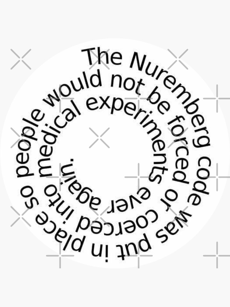 "The Nuremberg code " Sticker for Sale by Ryan-Larche | Redbubble