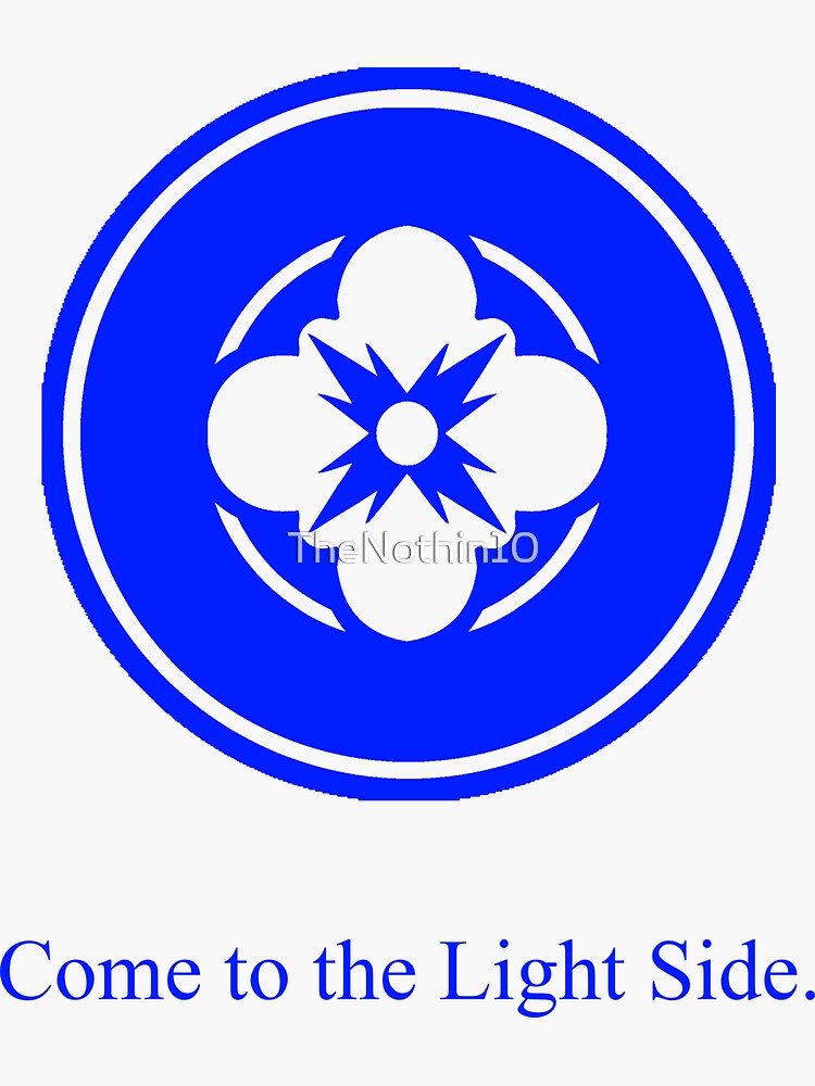 "Light Side Blue Symbol" Sticker for Sale by TheNothin10 | Redbubble