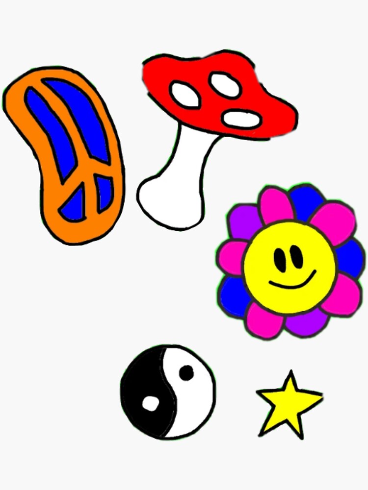 "Trippy sticker pack1" Sticker for Sale by marsartshop | Redbubble