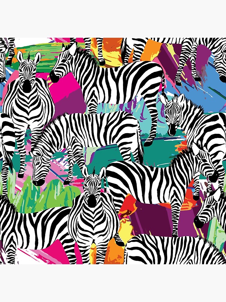 "Colorful Zebra Art" Poster for Sale by MignonBeauty | Redbubble