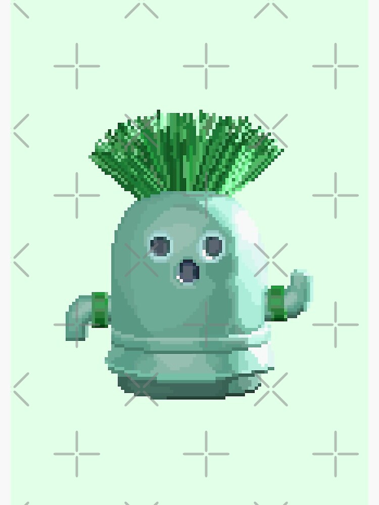 "flutteroid gyroid face pixel art - green" Spiral Notebook for Sale by ...