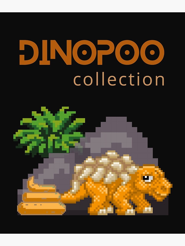 Lámina fotográfica «Linda colección de caca de dinosaurio pixelado» de ...