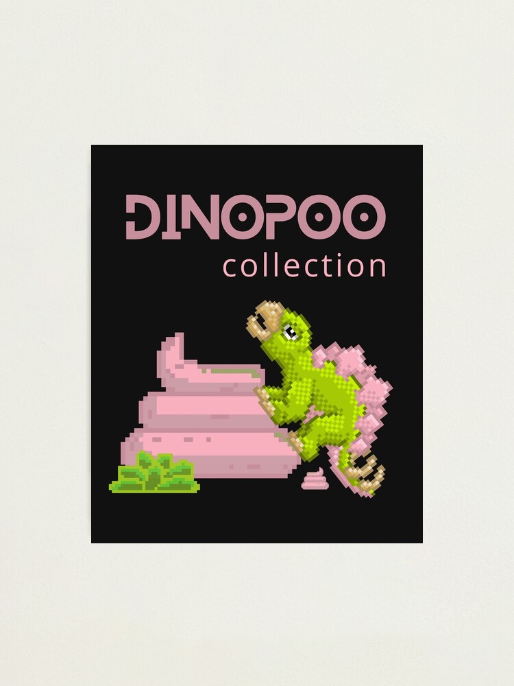 Lámina fotográfica «Linda colección de caca de dinosaurio pixelado» de ...
