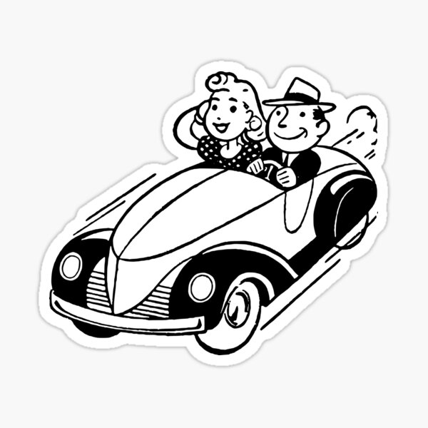 "Sunday drive" Sticker for Sale by pereirashop | Redbubble