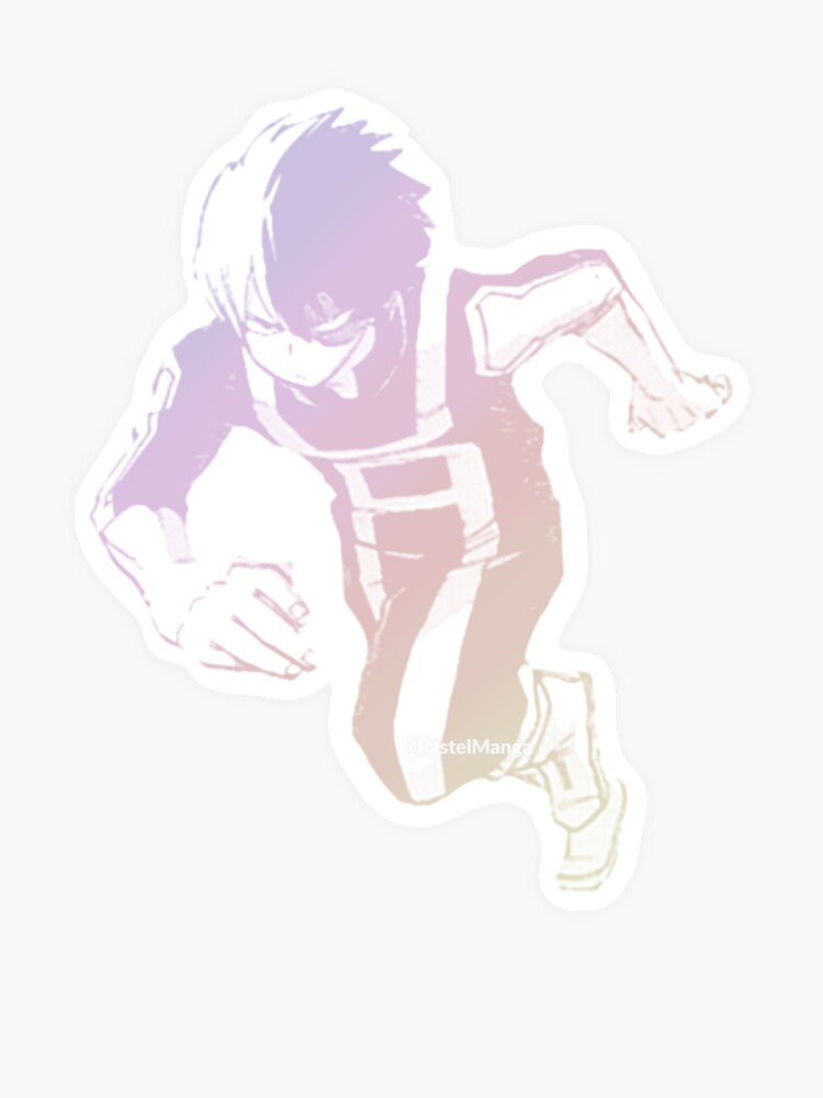 Pegatina «Pegatina Pink Pastel Shoto Todoroki Manga» de PastelManga ...