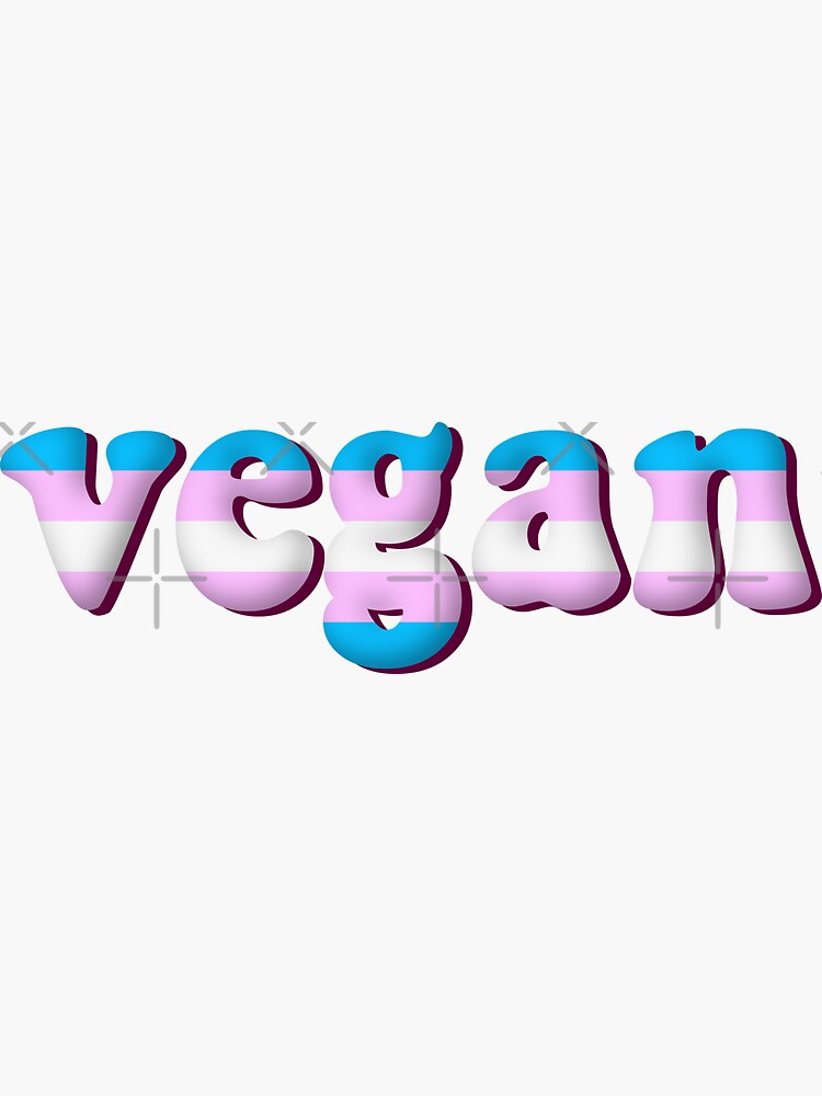 "Vegan Transgender Pride Flag Retro LGBTQ" Sticker by cashewdays ...