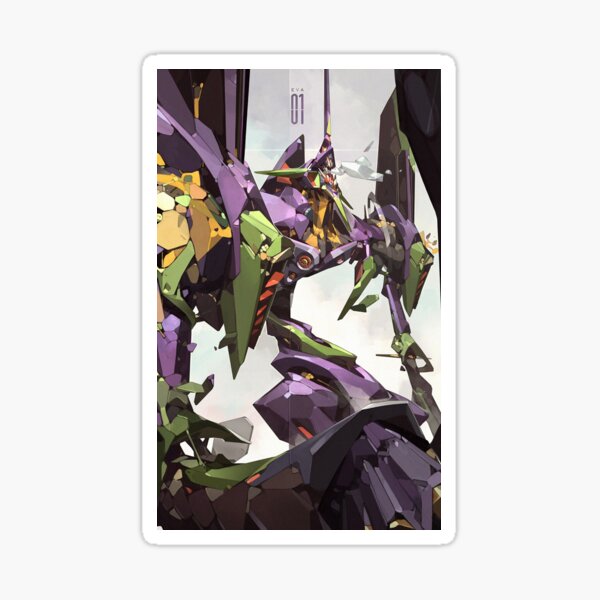 "Neon Eva 01" Sticker for Sale by flintrebeccaj | Redbubble