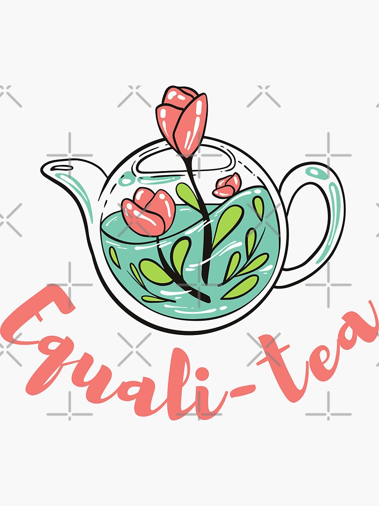 "Equalitea Equality Pride LGBT" Sticker for Sale by RoseCityMerch ...